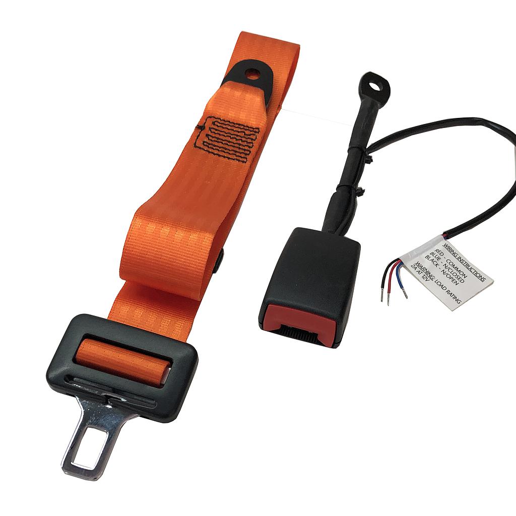 STATIC BELT LAP (ORANGE) WITH 3WIRE SWITCHED 250mm STALK BUCKLE ...
